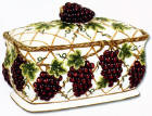 Grape kitchen decor theme ceramics | wine grape | Tuscan | Canister ...